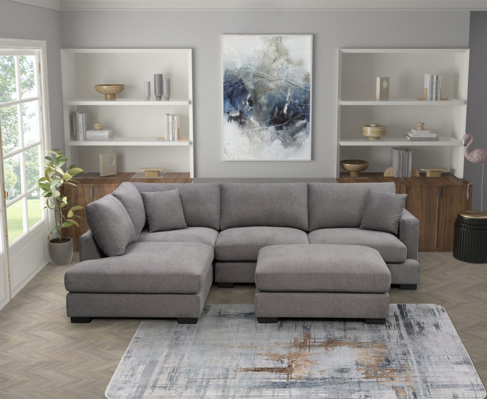 Harrison Chaise + Ottoman - BestFurn Furniture